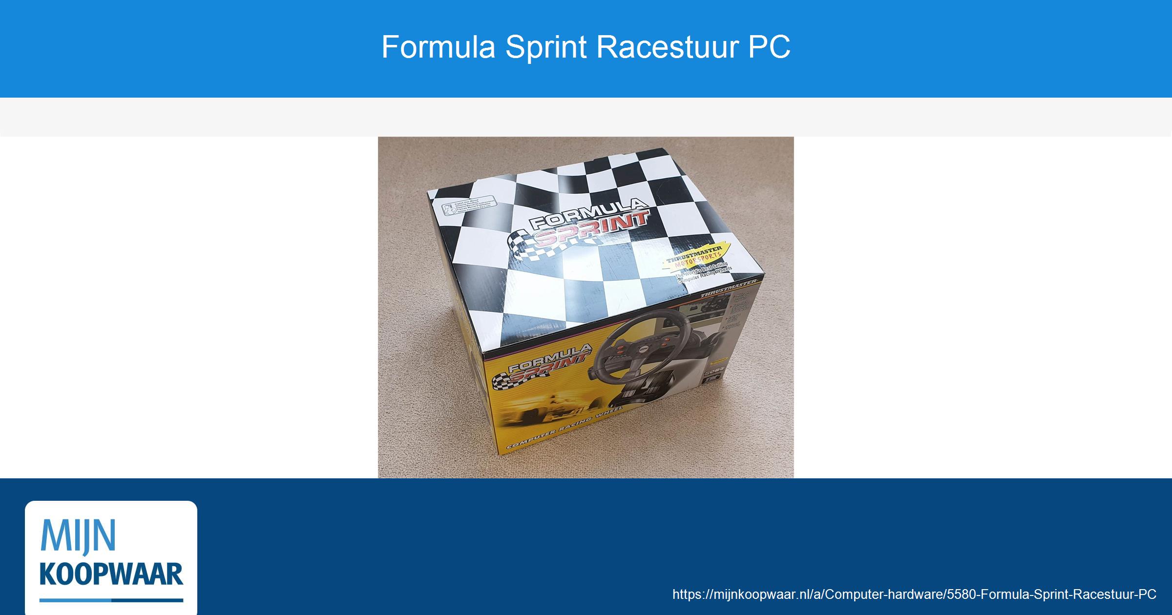 Formula Sprint Racestuur PC - MijnKoopwaar.nl